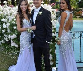 2017 Prom Dress With Beading Backless Prom Dress on Luulla